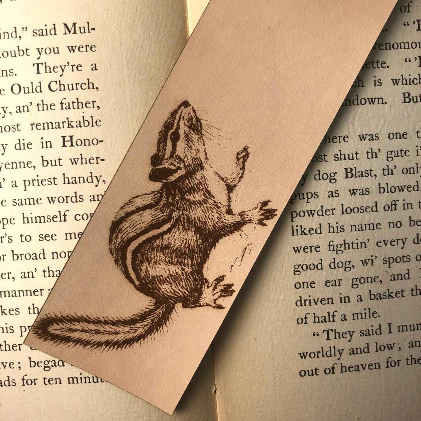 Chipmunk Bookmark - Leather by Raven King Crafts