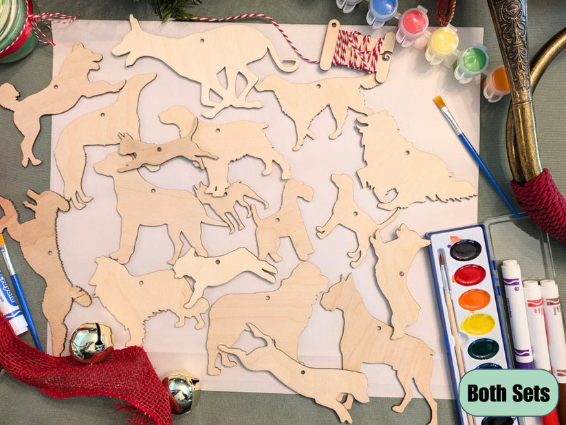 DIY Dog Ornament Kit - 2 Set Options: Frenchie, shiba, corgi, poodle ...