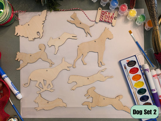 DIY Dog Ornament Kit - 2 Set Options: Frenchie, shiba, corgi, poodle ...