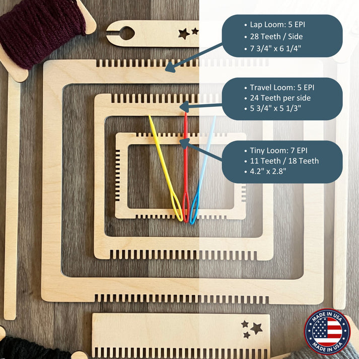 Lap Loom Weaving Kit with yarn and accessories! Made in the USA – Raven ...