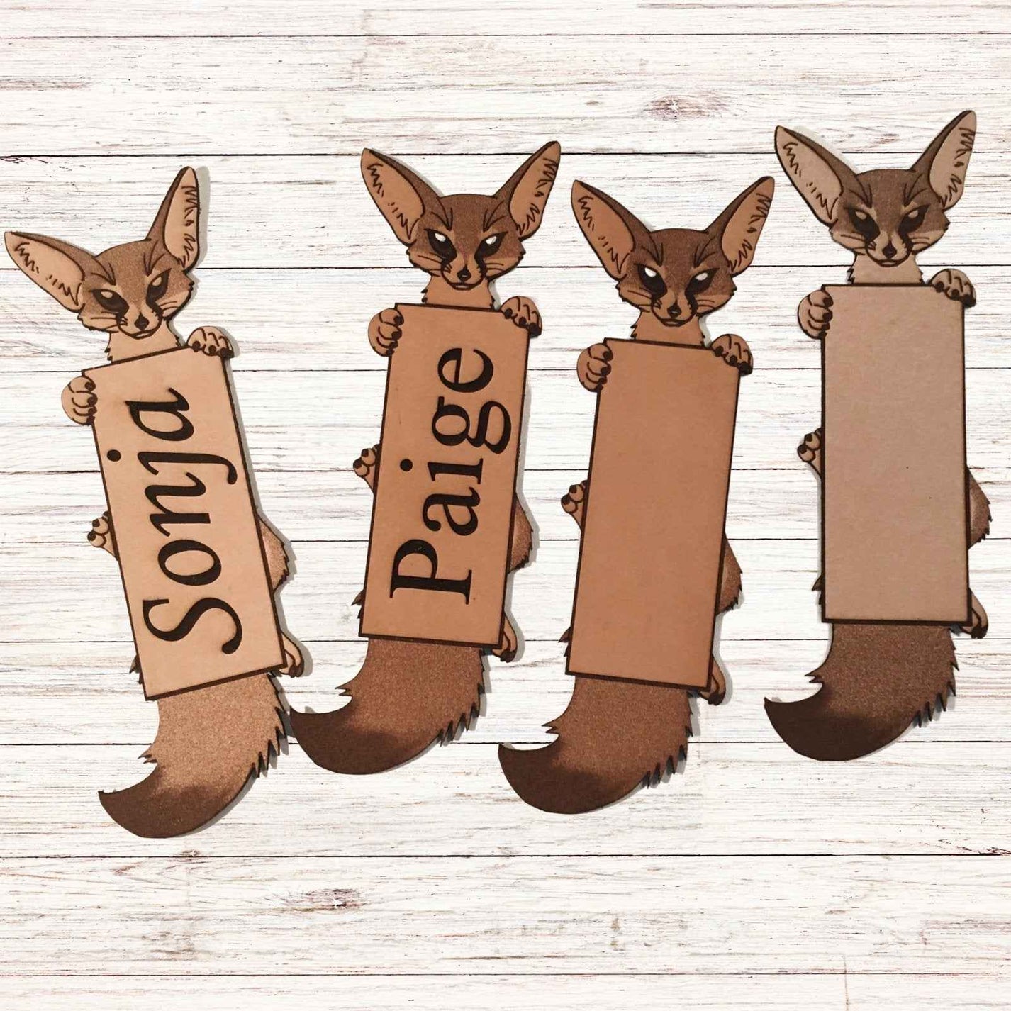 Personalized Fennec Fox Bookmark – Raven King Crafts