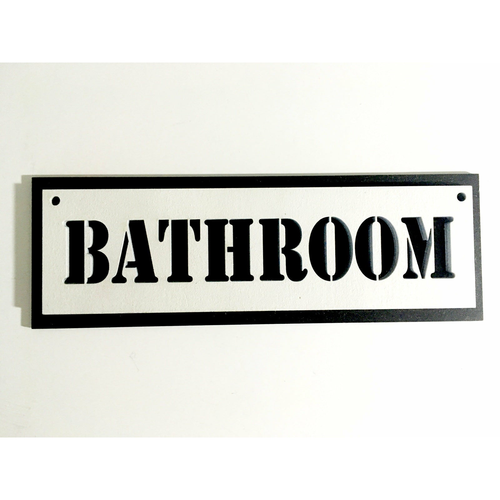Wooden Bathroom Sign – Raven King Crafts